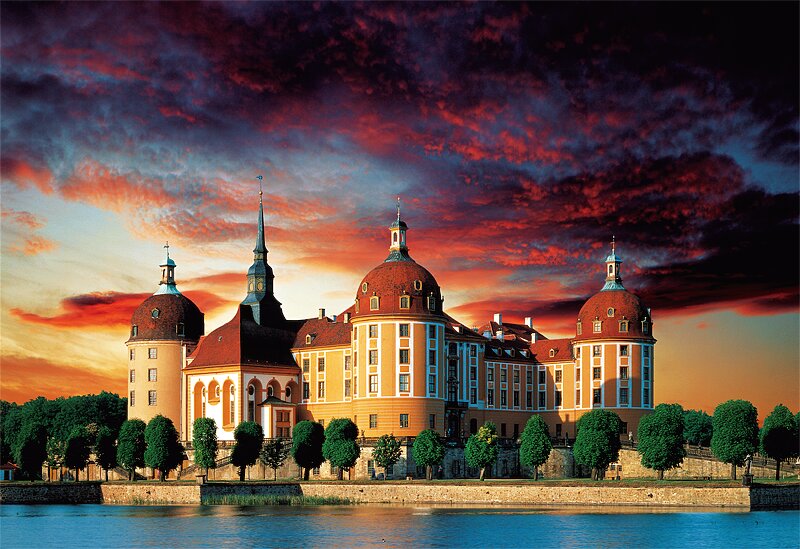 Puzzle Zámek Moritzburg, Sasko, Německo + k objednávce puzzle zdarma ...